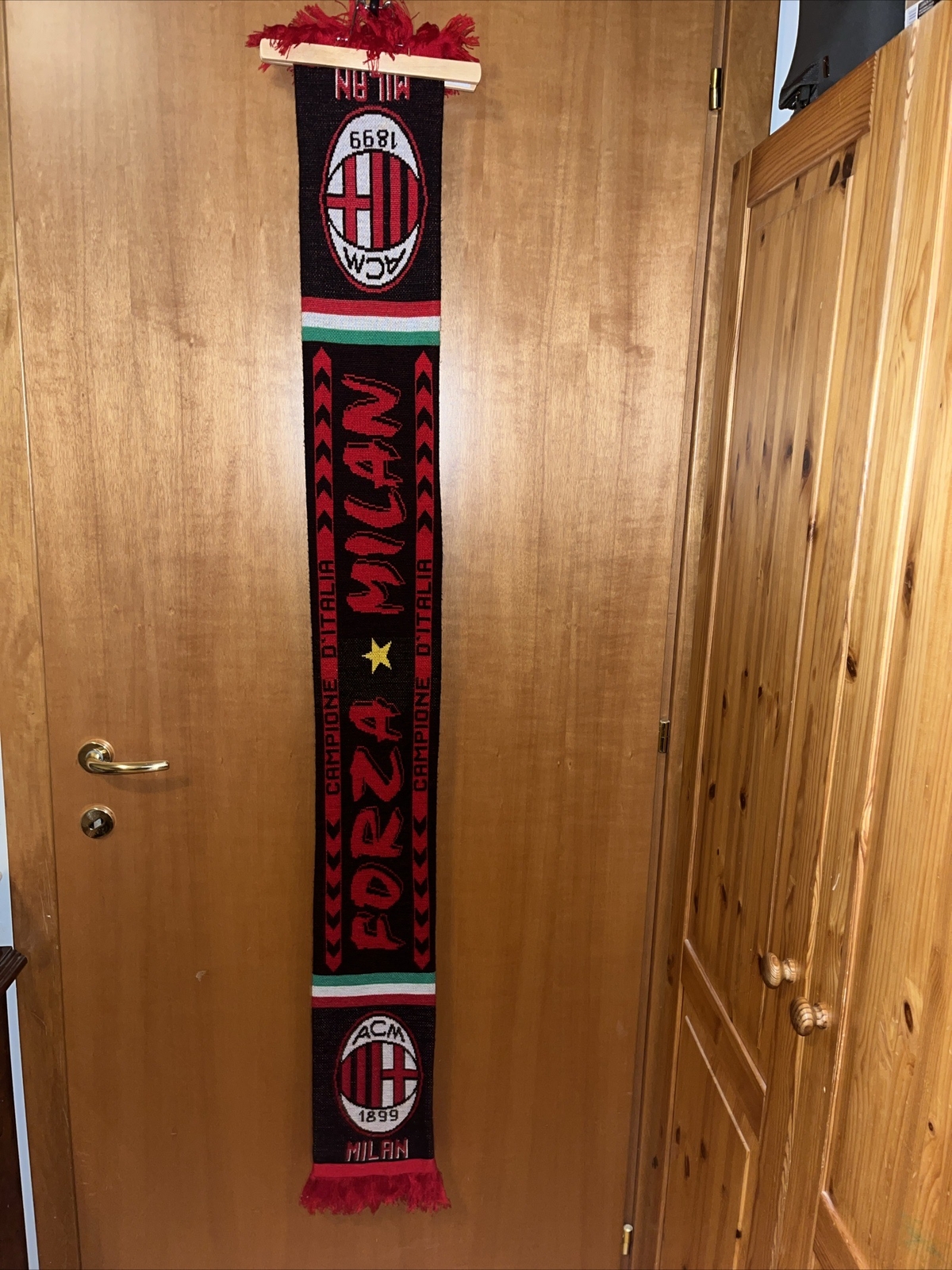 AC Milan Campione D' Italia Italian Champion Forza Milan Scarf Soccer ...