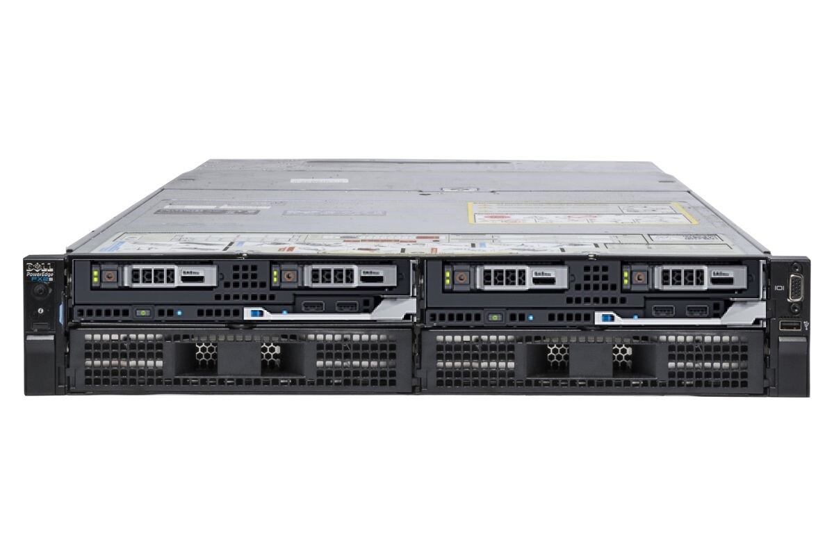 Dell PowerEdge FX2S Switched Rackmount with 2 x FC630 Blade Node ...