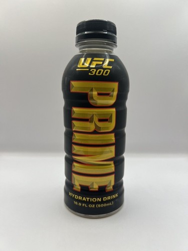 UFC 300 Prime Hydration Drink Presale Limited Edition Black Bottle 16 ...