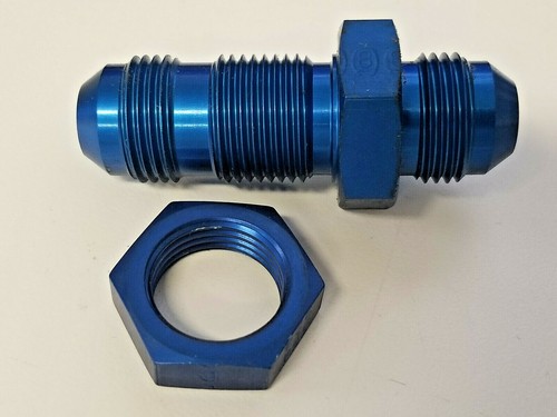 New AN Blue Aluminum 1/2" SAE 37° Flared Bulkhead Male Union, AN832-8D ...