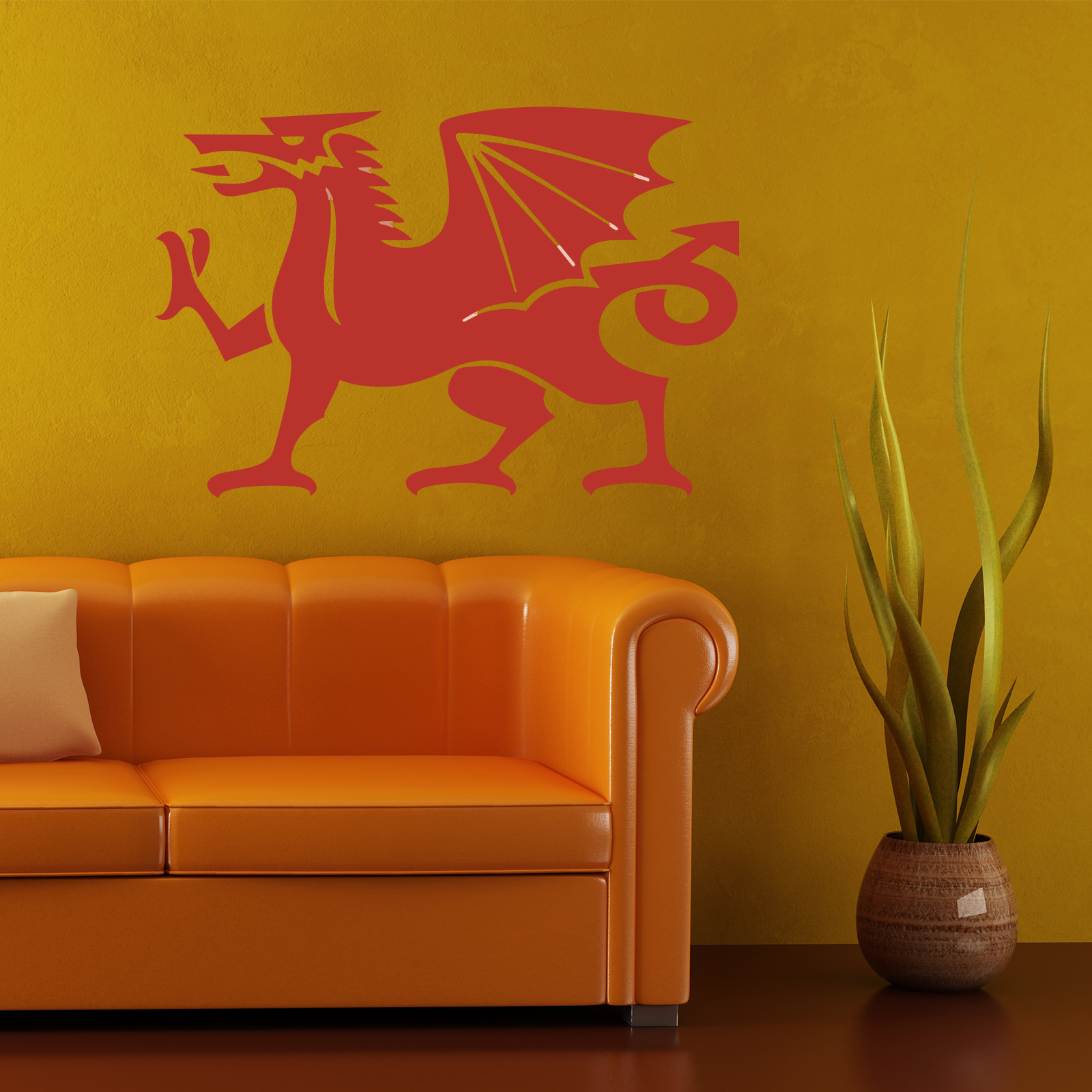 Welsh Dragon Wall Art Sticker Vinyl Wales Cymru Wall Decal | eBay