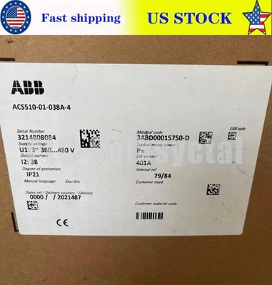 1pcs New ACS510-01-038A-4 ABB Frequency Converter ACS510-01-038A-4 No ...