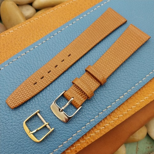 19mm Town & Country Tan Unpadded Lizard Grain Classic Tapered Unused ...