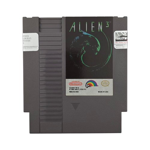 Alien 3 NES Game Cartridge Nintendo Entertainment System LJN 1992 USA ...
