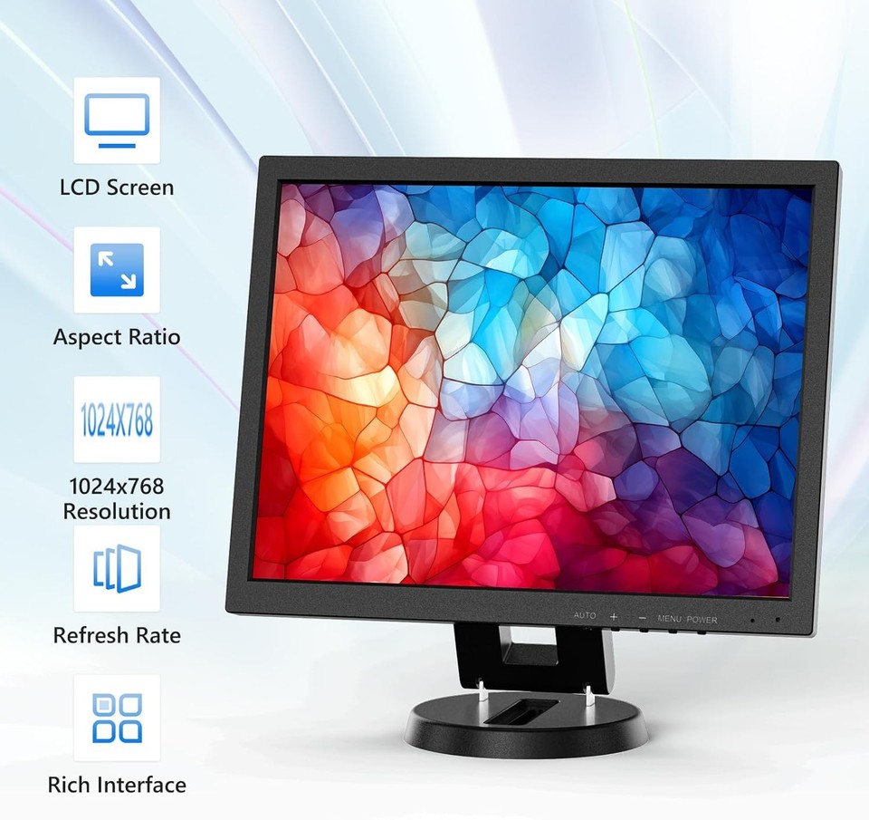 Eyoyo 14" LCD Monitor 1024x768 Display HDMI/VGA/AV/BNC Remote for ...