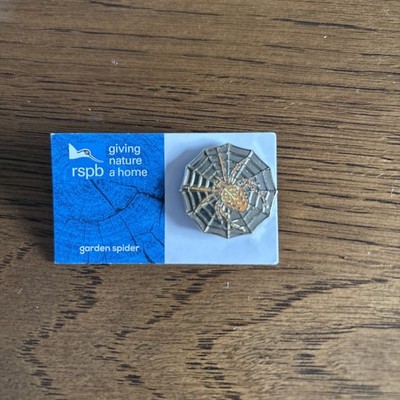 RSPB GNAH GARDEN SPIDER PIN BADGE | eBay UK