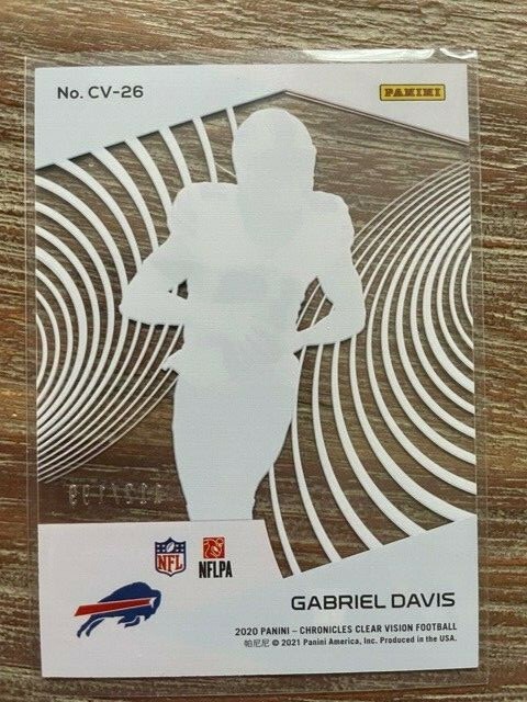 2020 Panini Chronicles Gabriel Davis Clear Vision RED Acetate SP /199 ...