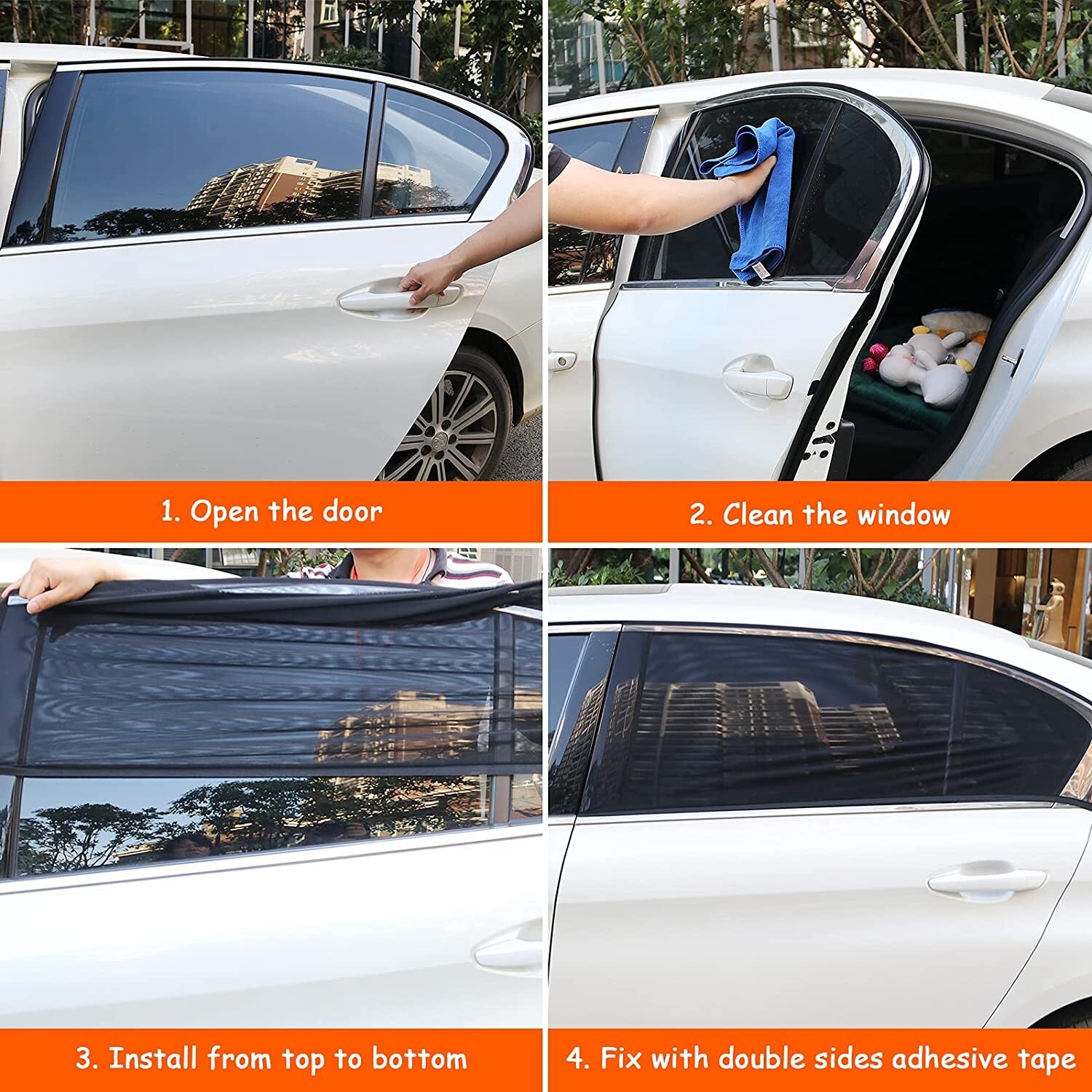 2 Pack Mesh Car Side Window Cover Sun Shades for Camping Baby for Most ...