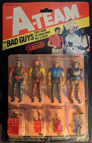 Galoob 1983 The A-Team Bad Guys on Card Action Figures Vintage | eBay
