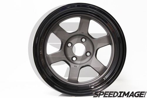 ROTA WHEELS GRID V 15X8 +0 4X100 GUNMETAL BLACK LIP MIATA E30 CIVIC ...