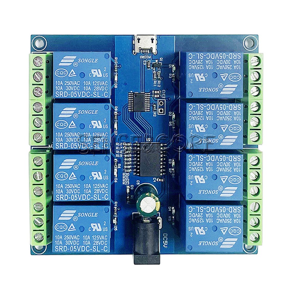 HID Controller 8 Channel 5V Relay Module Computer USB Control Switch No ...