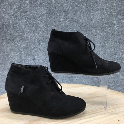 Bongo Boots Womens 9 M Josie Desert Wedge Ankle Bootie Black Fabric ...