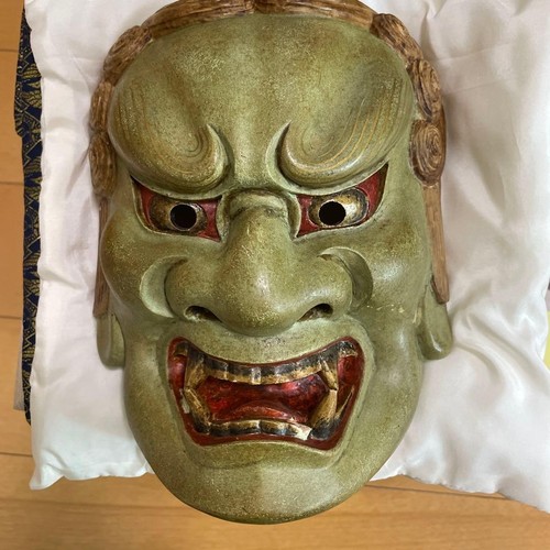 Noh Mask Fudo Handcrafted Japanese Noh Theatre Mask with Case Used | eBay
