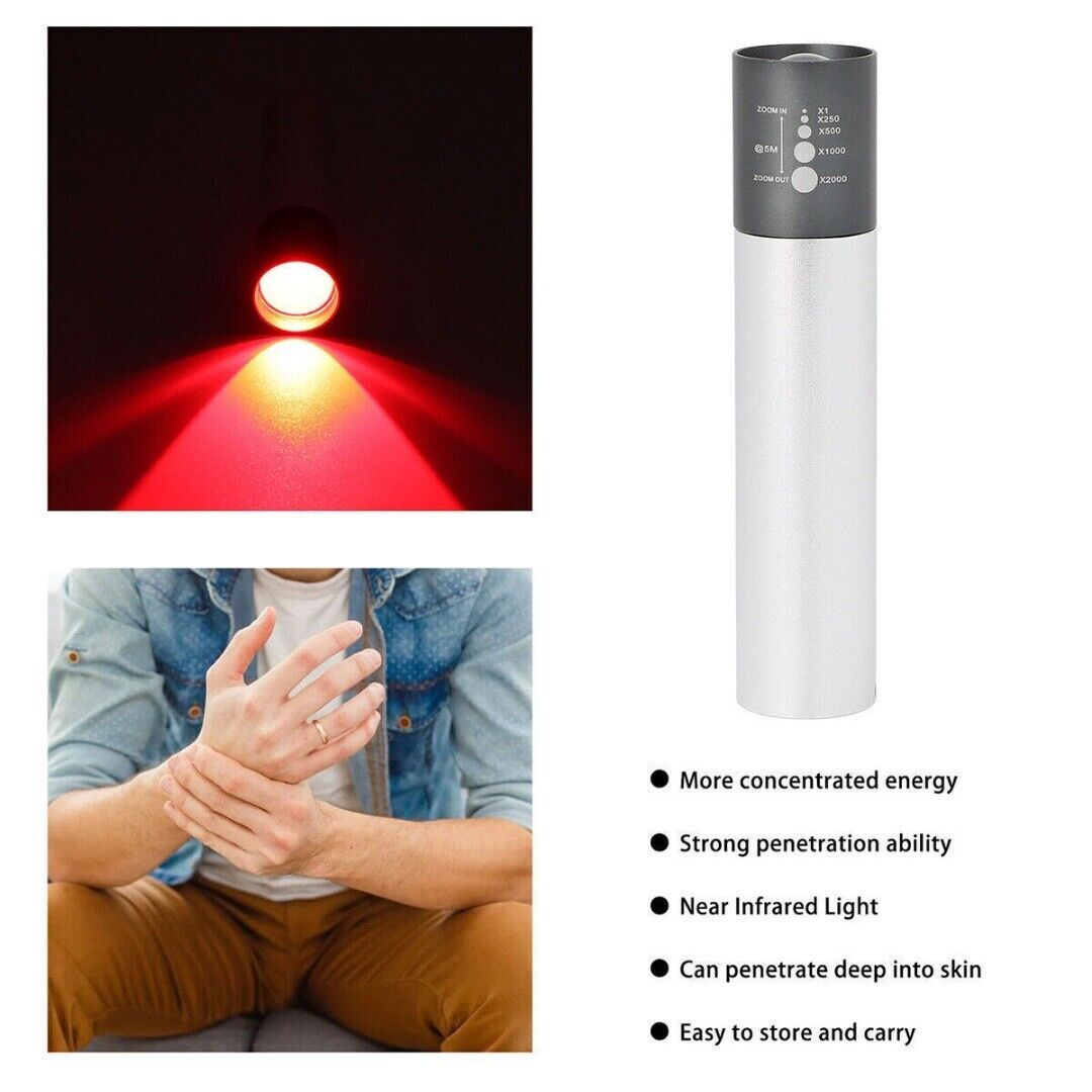 Red Light Lamp Flashlight Device LED Infrared Lamp Therapy Pain Relief ...