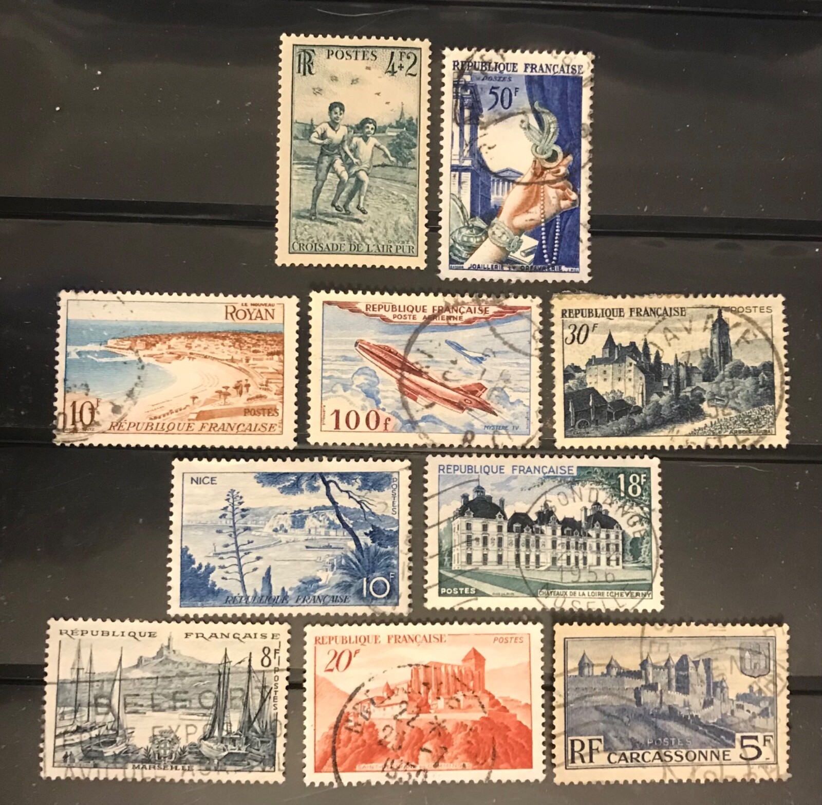 FRANCE postage stamps lot of 10 commemorative | eBay