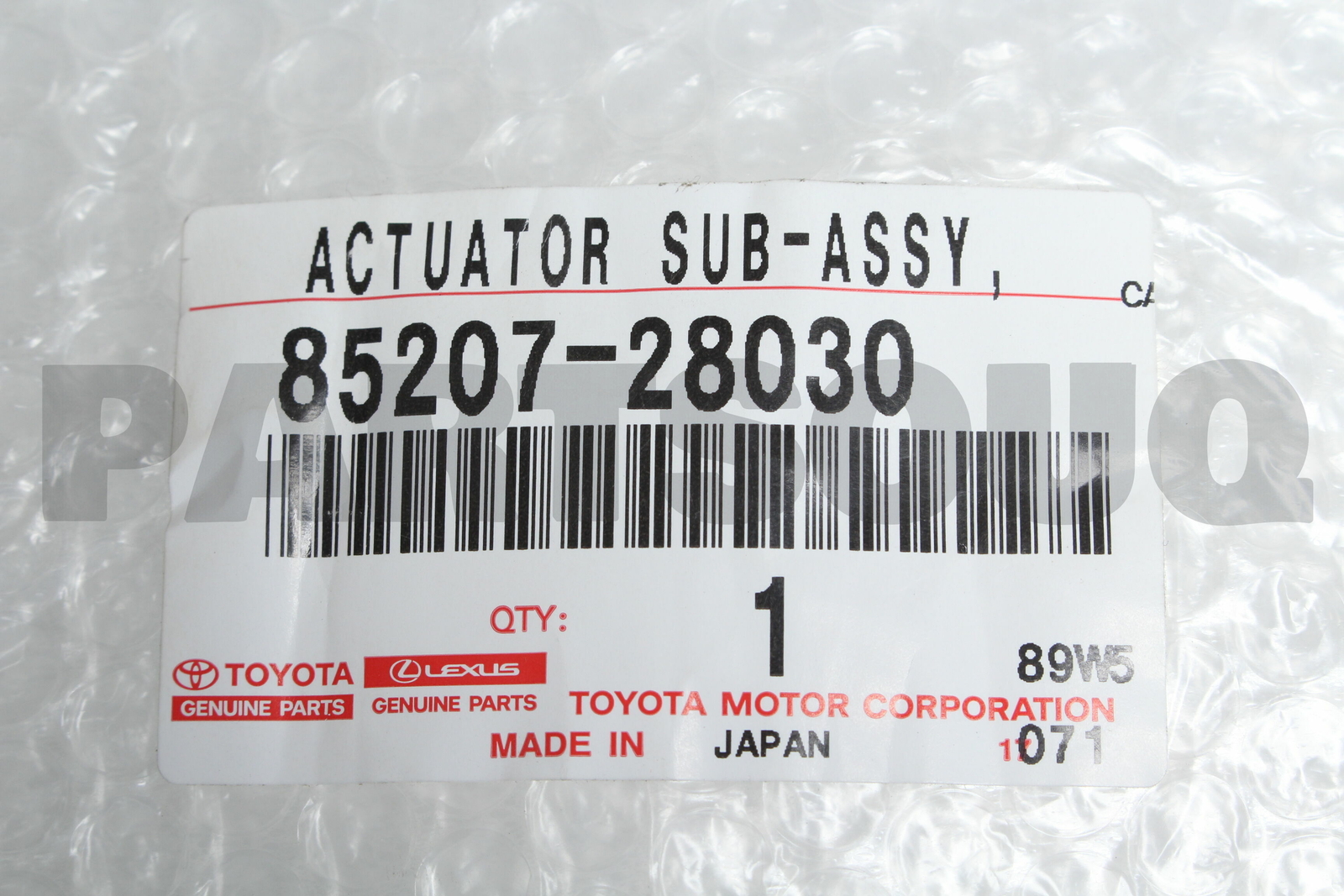 8520728030 Genuine Toyota ACTUATOR SUB-ASSY, HEADLAMP WASHER, RH 85207 ...