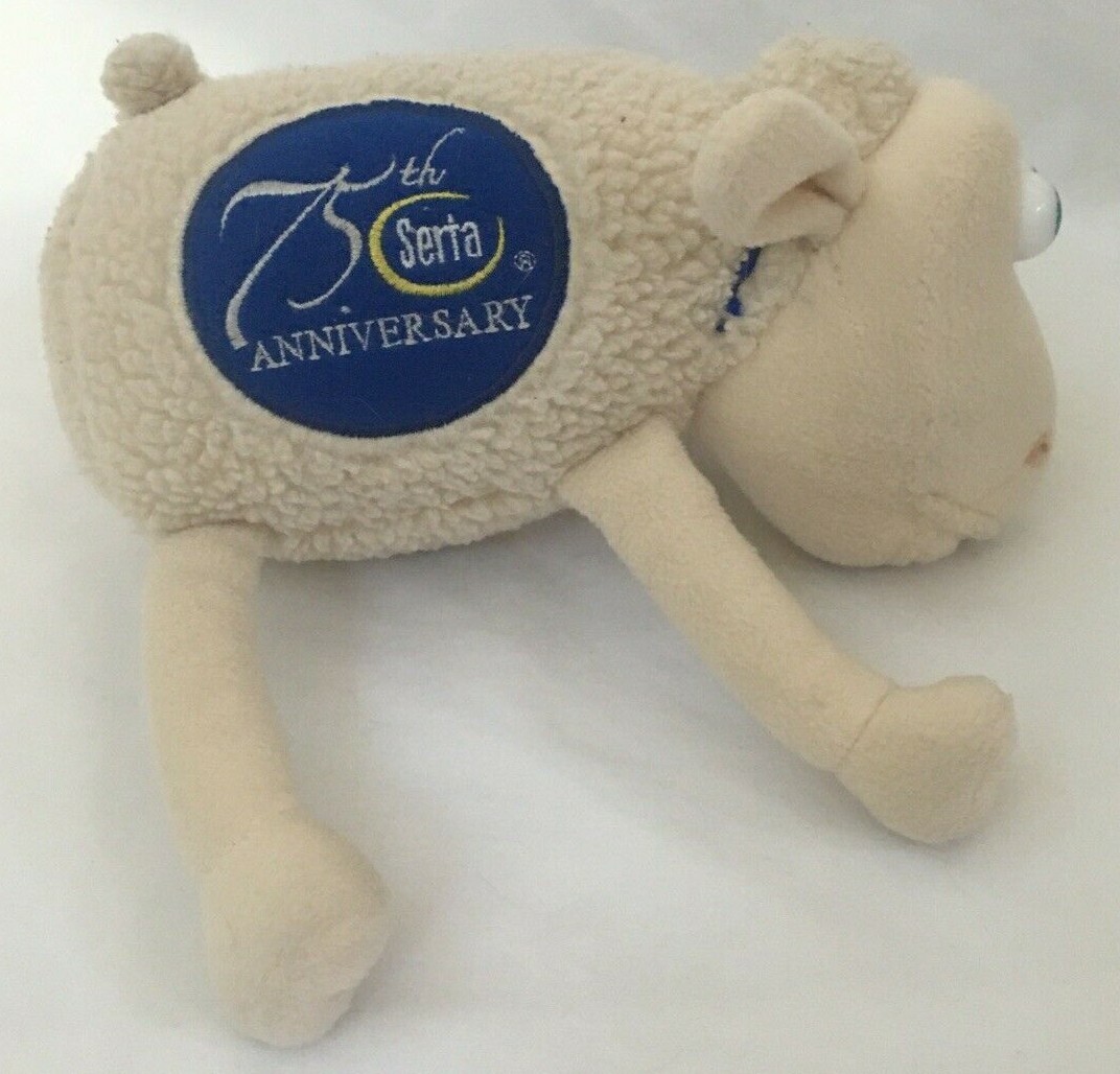 Serta Sheep 75th Anniversary Plush Stuffed Animal 8in White Cream Soft ...