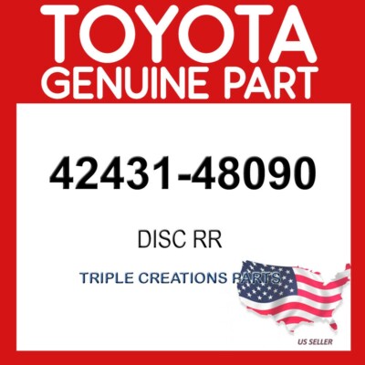 TOYOTA GENUINE 4243148090 DISC RR 42431-48090 | eBay