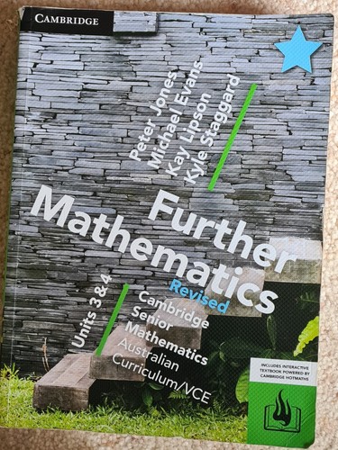 Cambridge Further mathematics Revised VCE units 3 & 4 9781316616222 | eBay