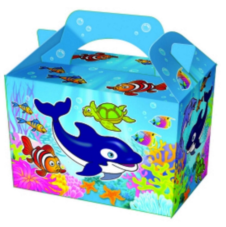 40 Childrens Kids Themed Carry Food Meal Box Birthday Party Loot Bag ...