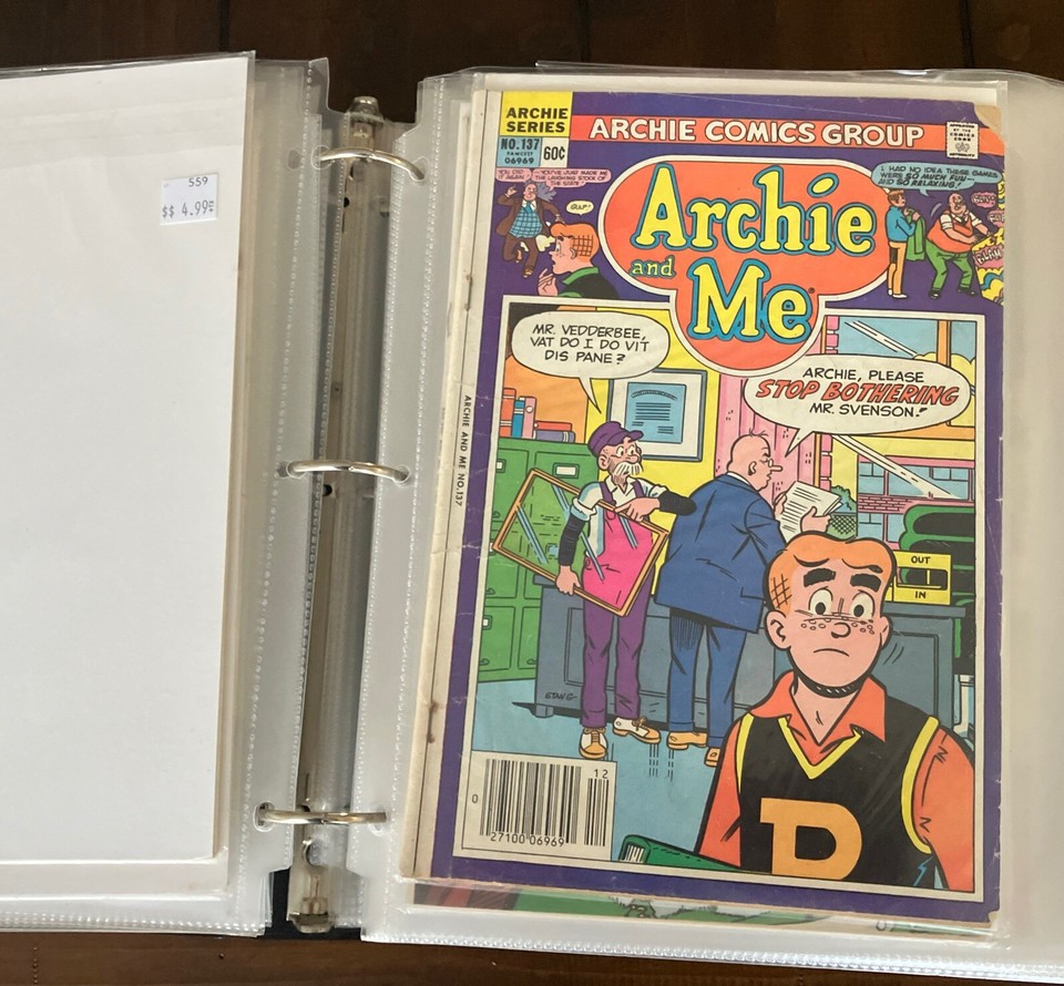 Binder Lot Of 31 Archie Comics Group Comic Books Binder 1980s 1986 1987 ...