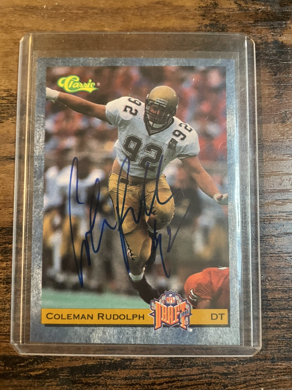 Coleman Rudolph Signed 1993 Classic Draft Picks #65 New York Jets Auto ...