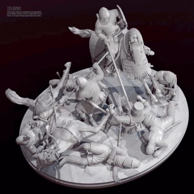 1/35 resin figures model Medieval Wars (Knights and Infantry ...