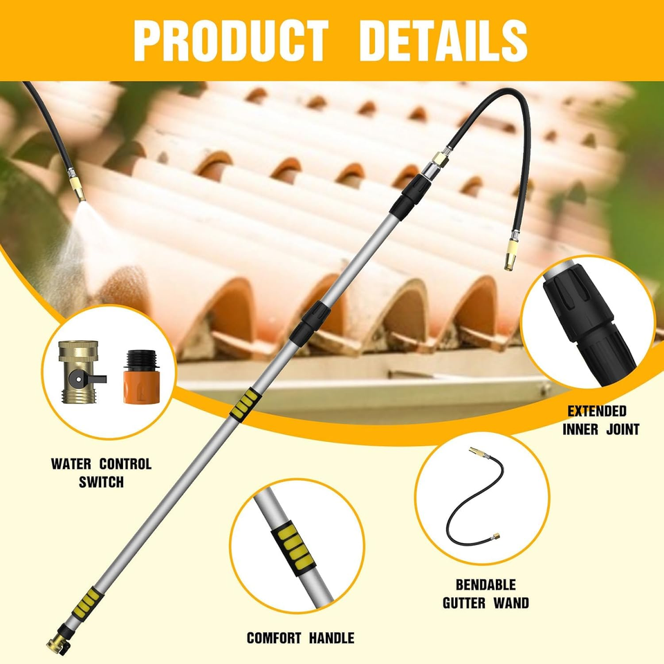 Gutter Cleaning Tools from The Ground, 20FT Reach Rain Cleaner with ...