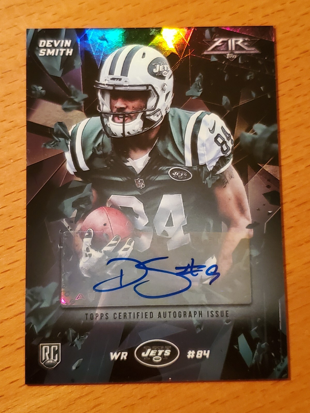 2015 Topps Fire Autographs #FADS Devin Smith Ohio State Jets WR #'d 191 ...