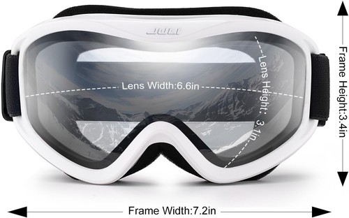 Juli Ski Goggles Clear Lens Adjustable Strap Uv Protection For Men ...