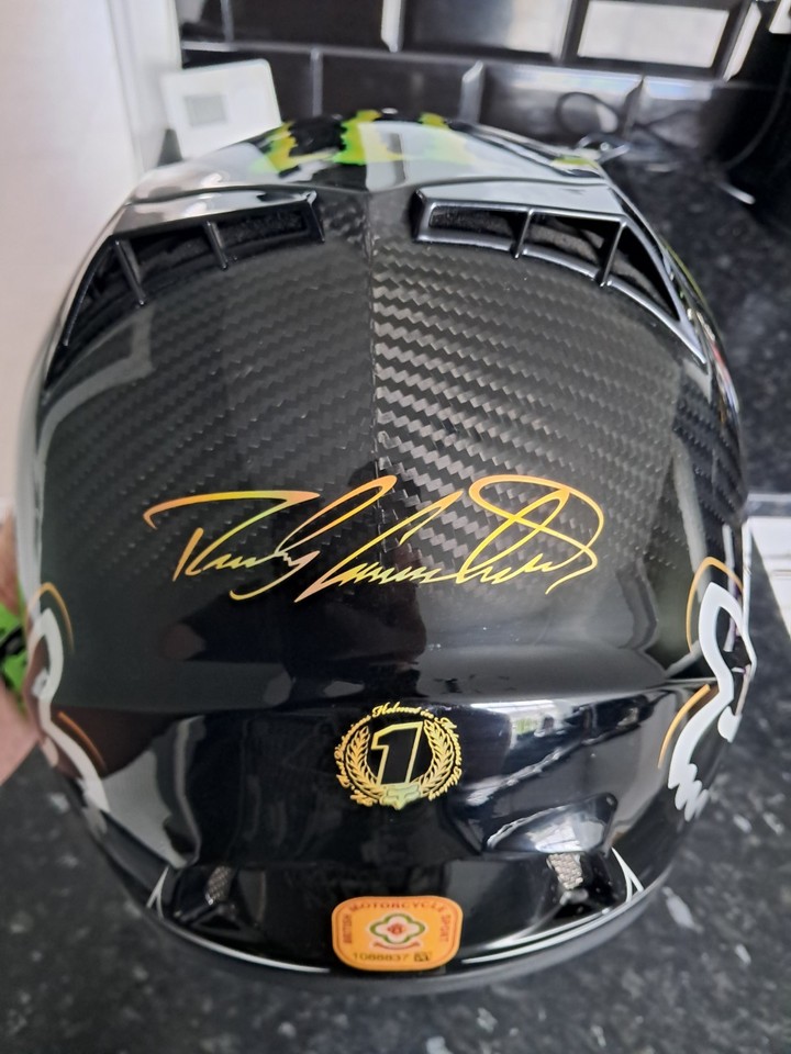 Fox V3 Pilot Motocross Helmet Monster Energy Ricky Carmichael V3 Carbon ...