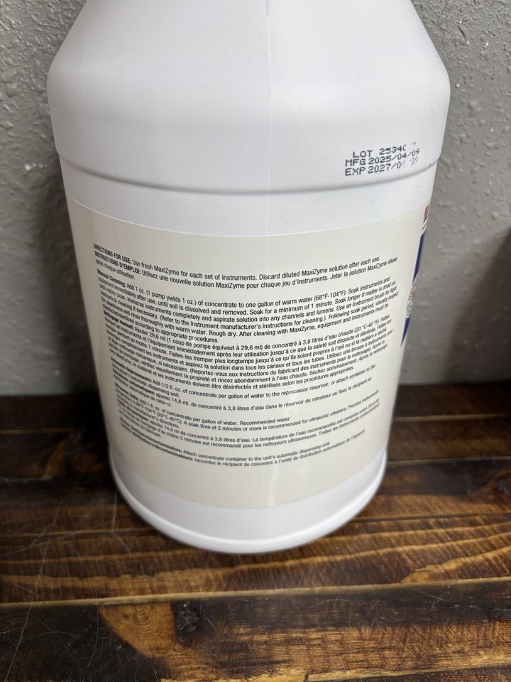 3 Gallons Henry Schein MAXIZYME Multi-Enzymatic Detergent | eBay