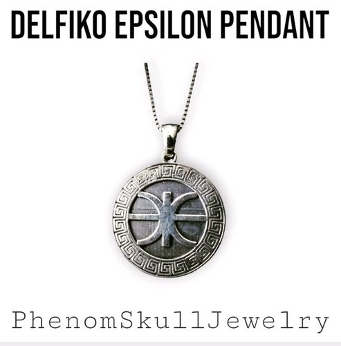 Timeless Delphic Epsilon Pendant - Authentic Greek Symbol Handmade 925 ...