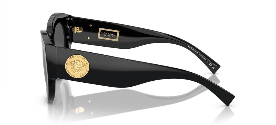 VERSACE VE4353 GB1 87 Black Grey 51 mm Women's Sunglasses | eBay