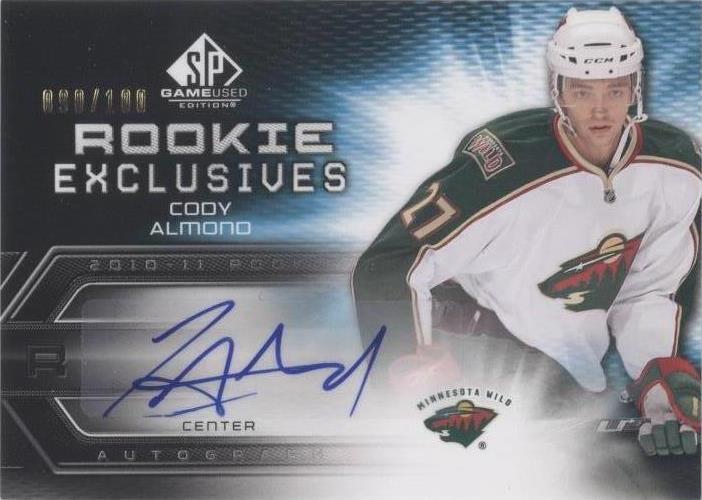 2010-11 SP Game Used Edition - Rookie Exclusives Cody Almond #RE-CA ...