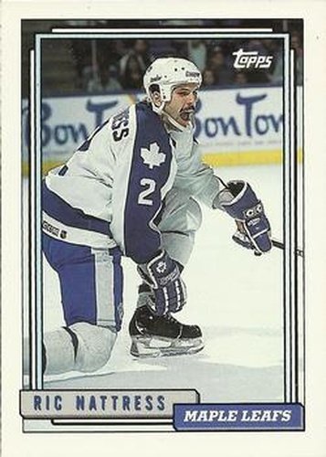 #219 Ric Nattress - Toronto Maple Leafs - 1992-93 Topps Hockey | eBay