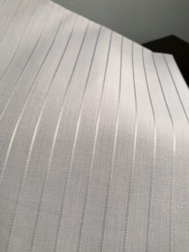 Vintage Cotton Fabric Powder Blue With Woven Stripe Over 1.5 Yards ...