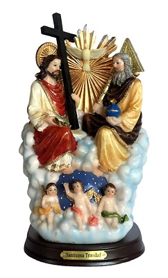 8" Holy Trinity Religious Statue Figurine Estatua Santisima Trinidad ...