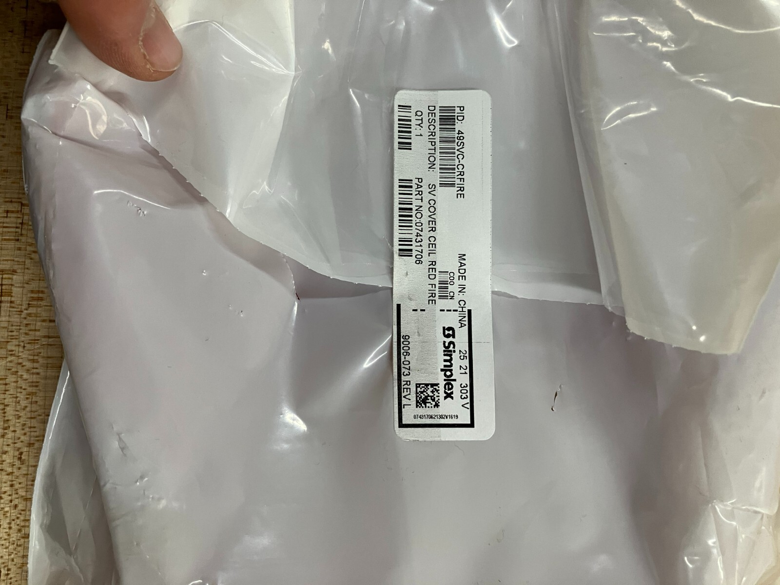 Simplex 49SVC-CRFIRE-O Red Cover w/ Fire Marking for sale online | eBay