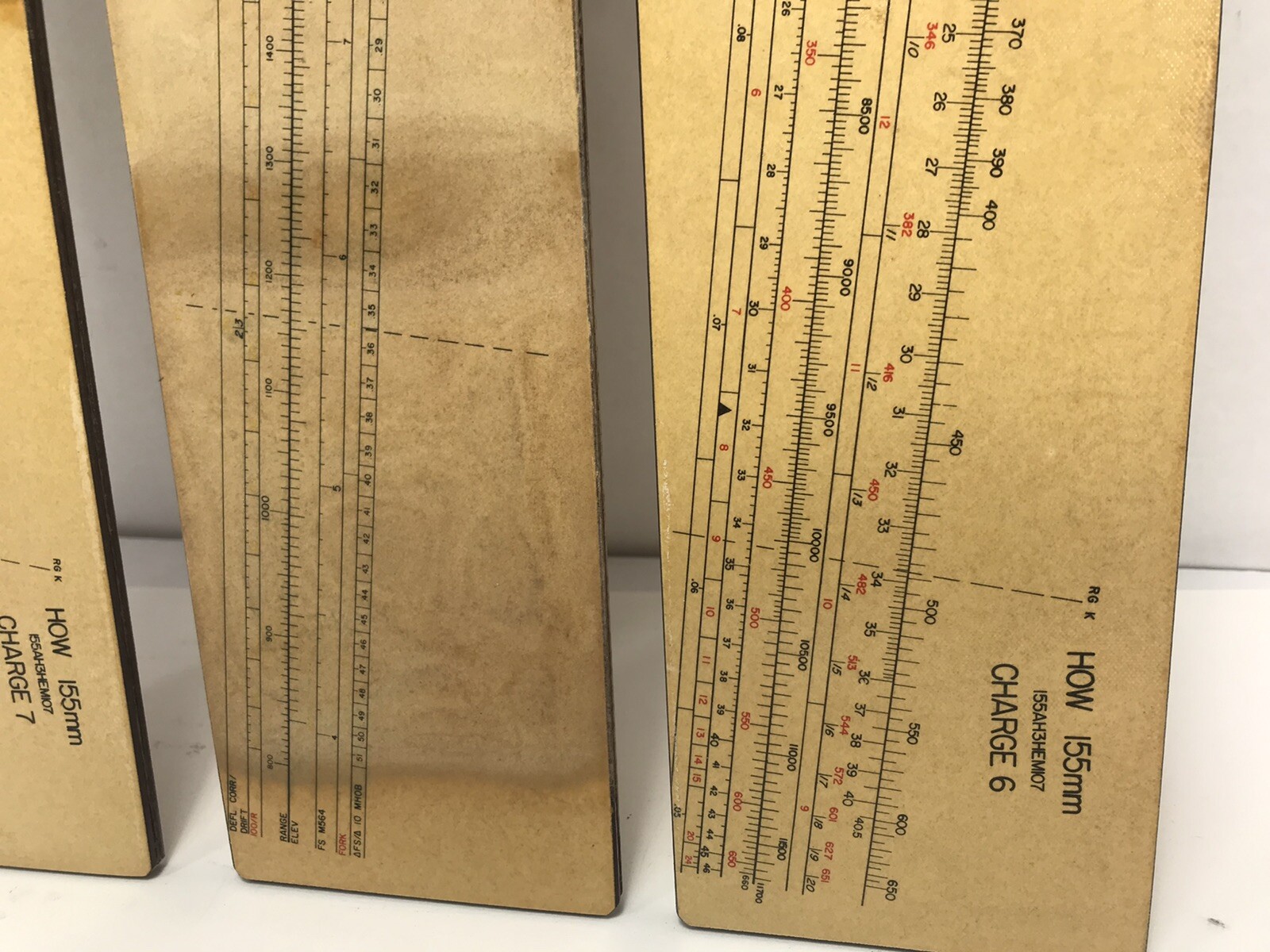 VINTAGE MILITARY SLIDE RULES GRAPHIC FIRING TABLE HOWITZER 3 pack | eBay