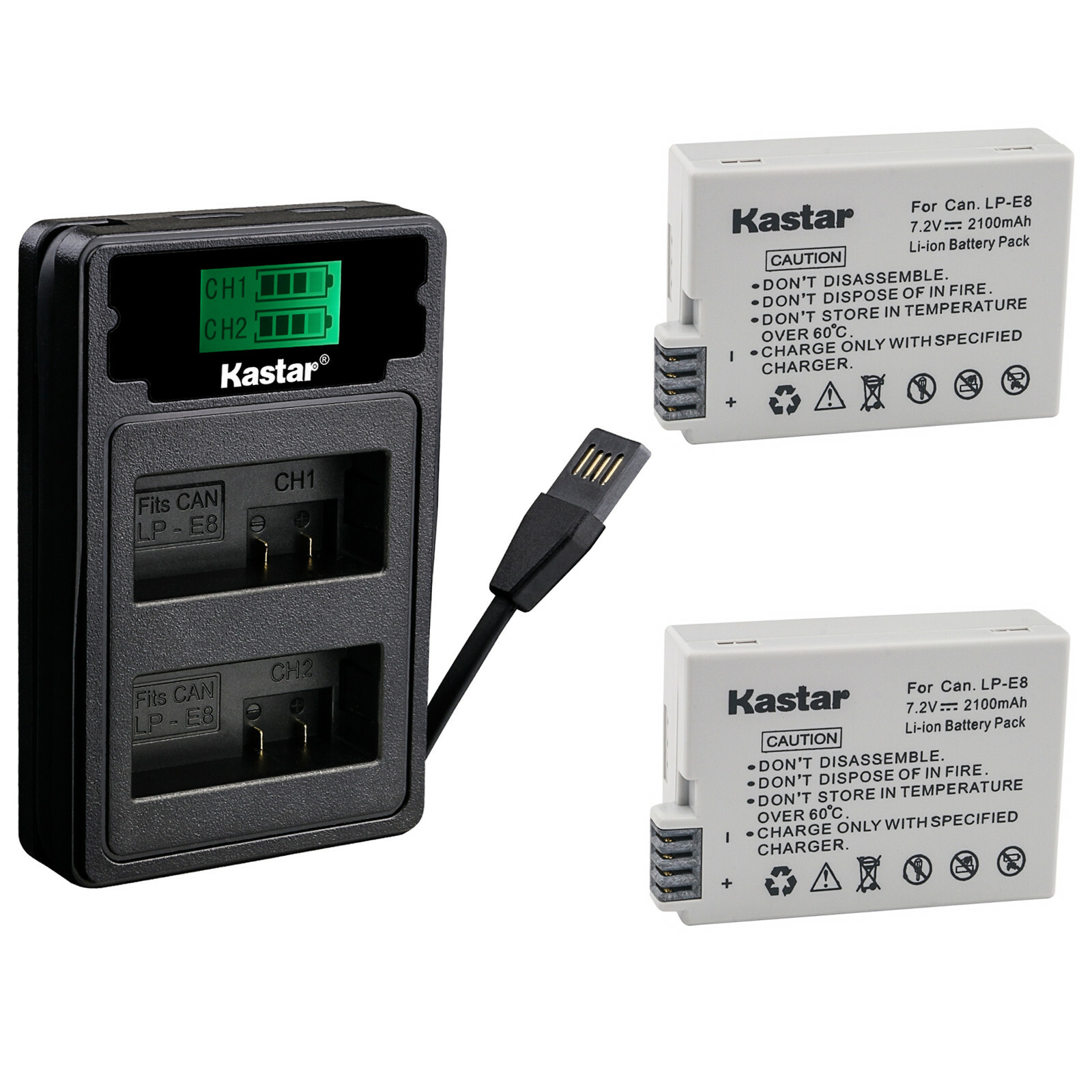 Canon LP-E8 Rechargeable Lithium-Ion Battery Pack for Canon EOS Rebel ...