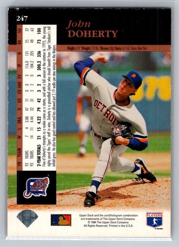 1994 Upper Deck - Electric Diamond #247 John Doherty for sale online | eBay
