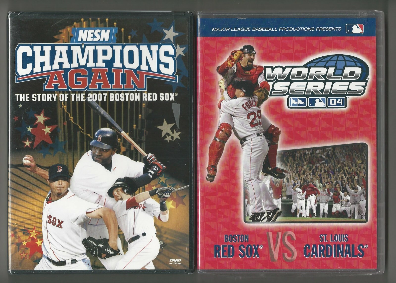 Lot of 2 Baseball DVDs World Series 2004 Red Sox vs Cards & Champions ...
