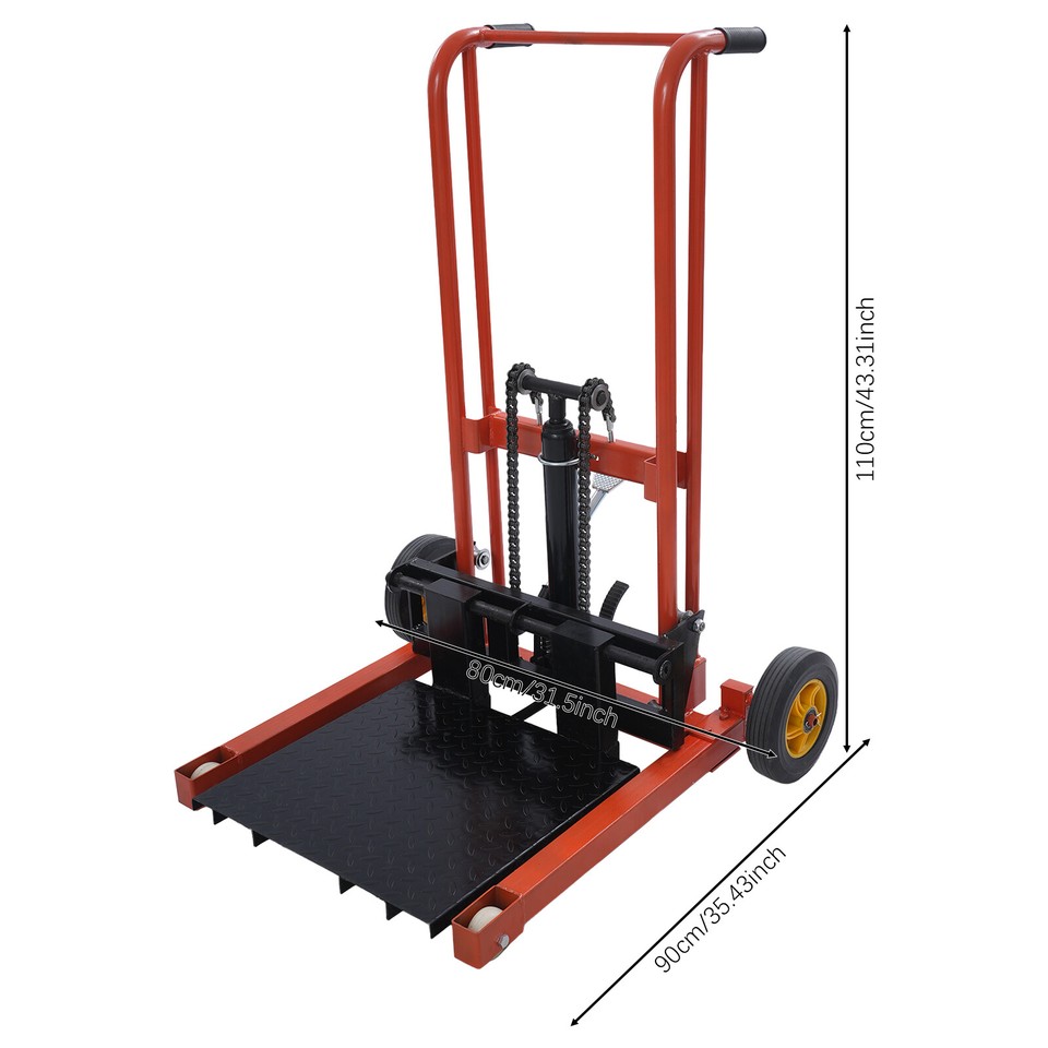 Hydraulic Material Lift Pallet Truck Adjustable Lift Winch Stacker 204 ...
