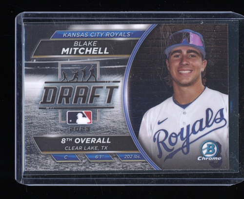 2023 Bowman Draft Chrome Blake Mitchell Draft Night #8th Overall Royals ...