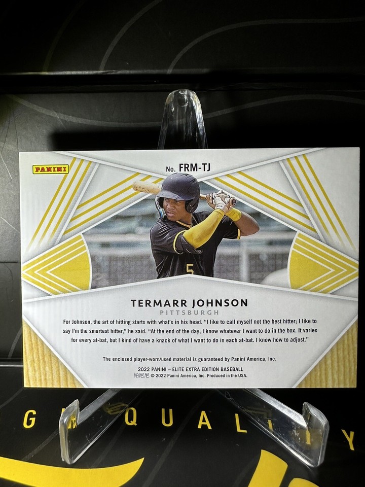 2022 Termarr Johnson Elite Extra Edition First Round Materials Pirates ...