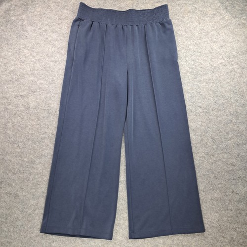 Sweaty Betty Pants Womens 14 Blue Sand Wash CloudWeight Track Wide Leg ...