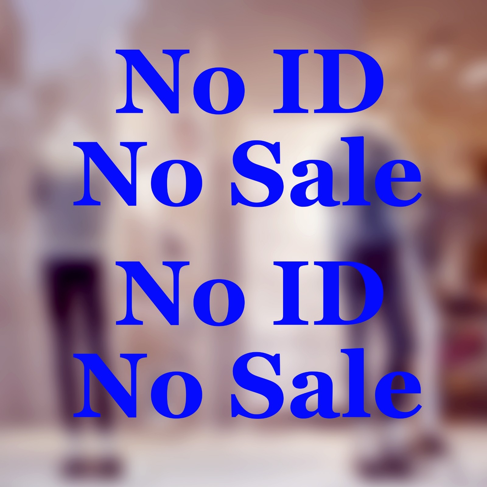 2 x No ID No Sale Shop Cafe Bar Pub Window Sign Vinyl Stickers Retail ...
