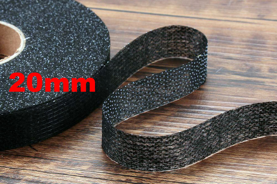Wonder Web Hemming Tape Easy Web 20mm/2cm Wide Black Per Metre Iron On ...