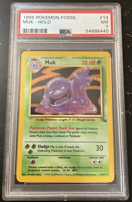 1999 POKEMON FOSSIL #13 MUK-HOLO PSA 7 | eBay